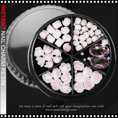 NAIL CHARM RHINESTONE Crystal Light Pink Roses/Case #4 - TDI, Inc