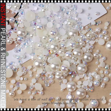INSTANT PEARL & RHINESTONE Mixed Classic Ivory White 900/Case #14 - TDI ...