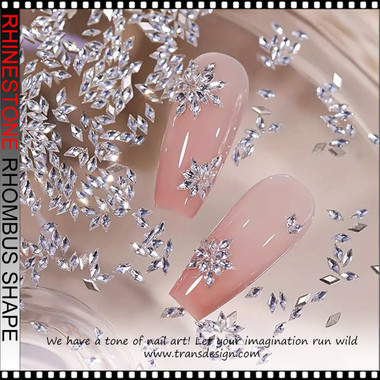 RHINESTONE Mini Crystal Clear Rhombus 1.5 x 3mm 100/Pack - TDI, Inc