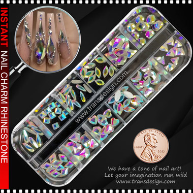 CRYSTAL RHINESTONE Crystal AB, Assorted Shape 120/Case #1 * - TDI, Inc