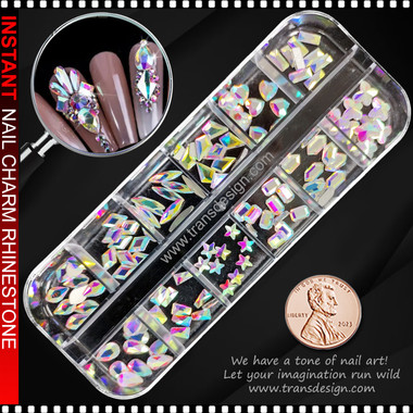 CRYSTAL RHINESTONE Crystal AB, Assorted Shape 120/Case #2* - TDI, Inc
