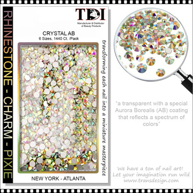 RHINESTONE Crystal Round, Crystal AB, Size SS10, 1440/Pack * - TDI, Inc
