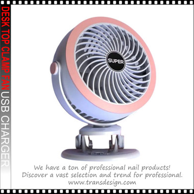 Desk Top Clamp Fan, Pink USB DC5V. - TDI, Inc
