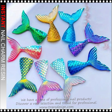 NAIL CHARM RESIN Random Color Mermaid Tail 10/Pack * - TDI, Inc
