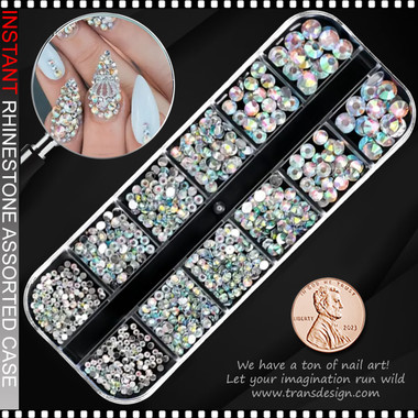 CRYSTAL RHINESTONE Crystal AB, Assorted 1000/Case * - TDI, Inc