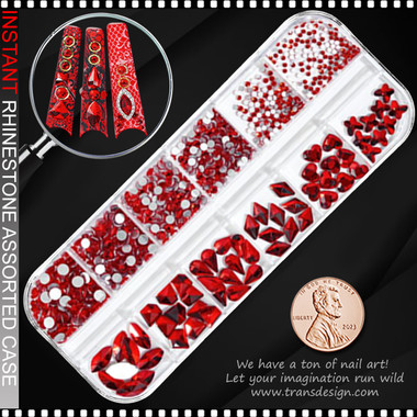 RHINESTONE Red, Assorted Shape 1440/Case - TDI, Inc
