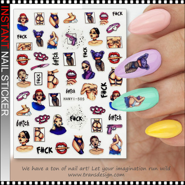 NAIL STICKER Edgy & Provocative #HANY I-505 - TDI, Inc