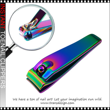 Rainbow Titanium Straight Nail Clippers 36pcs/Pack - TDI, Inc
