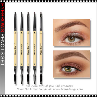 5 Ultra-Fine Perfect Eyebrows Pencils Set - TDI, Inc