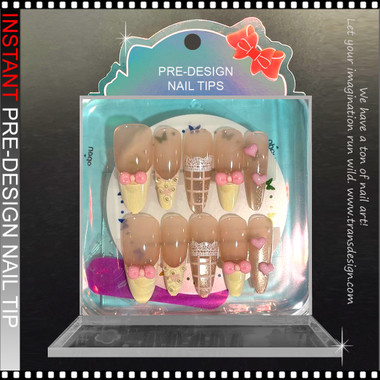 Coquette Pink Bow & Heart Press-On Nails - TDI, Inc