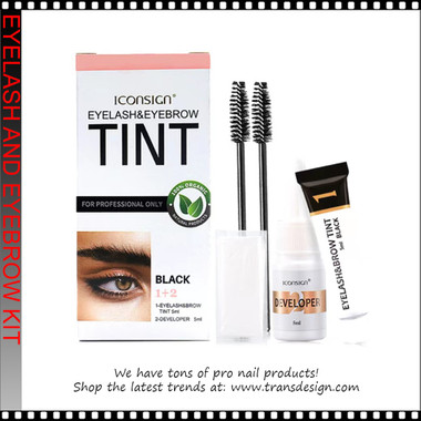 EYELASH and EYEBROW Tin Color, Simi-Permanent Dye Kit, Black - TDI, Inc
