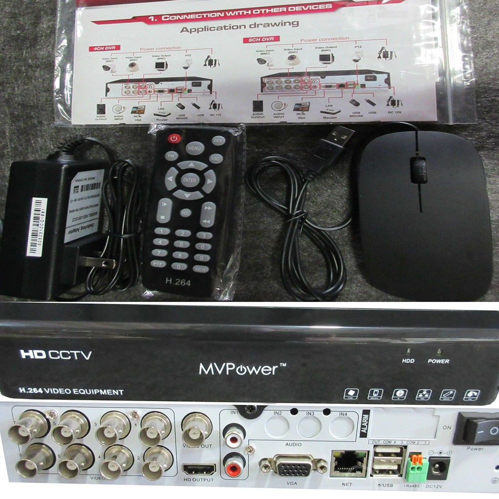 MVPower TV-7108HE USEX39533 W/2 TB HD CCTV DVD 8 Channels H.264 Network ...