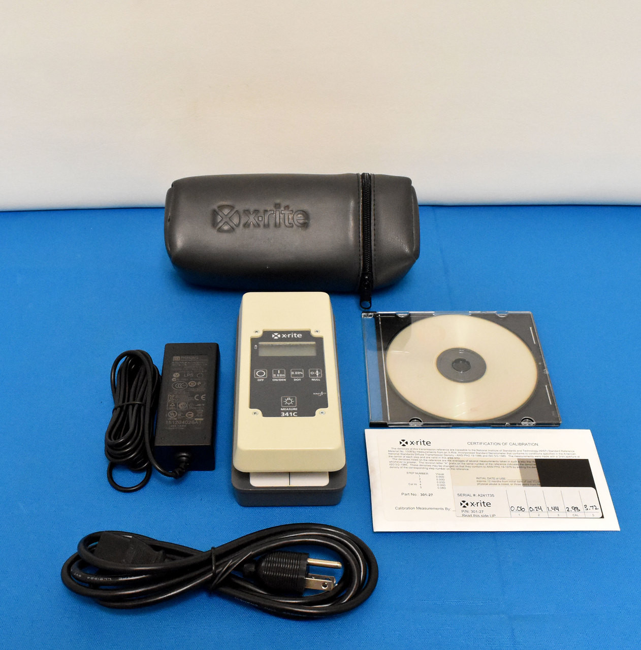 X-Rite 341C Battery Operated B/W Transmission Densitometer New Open Box ...