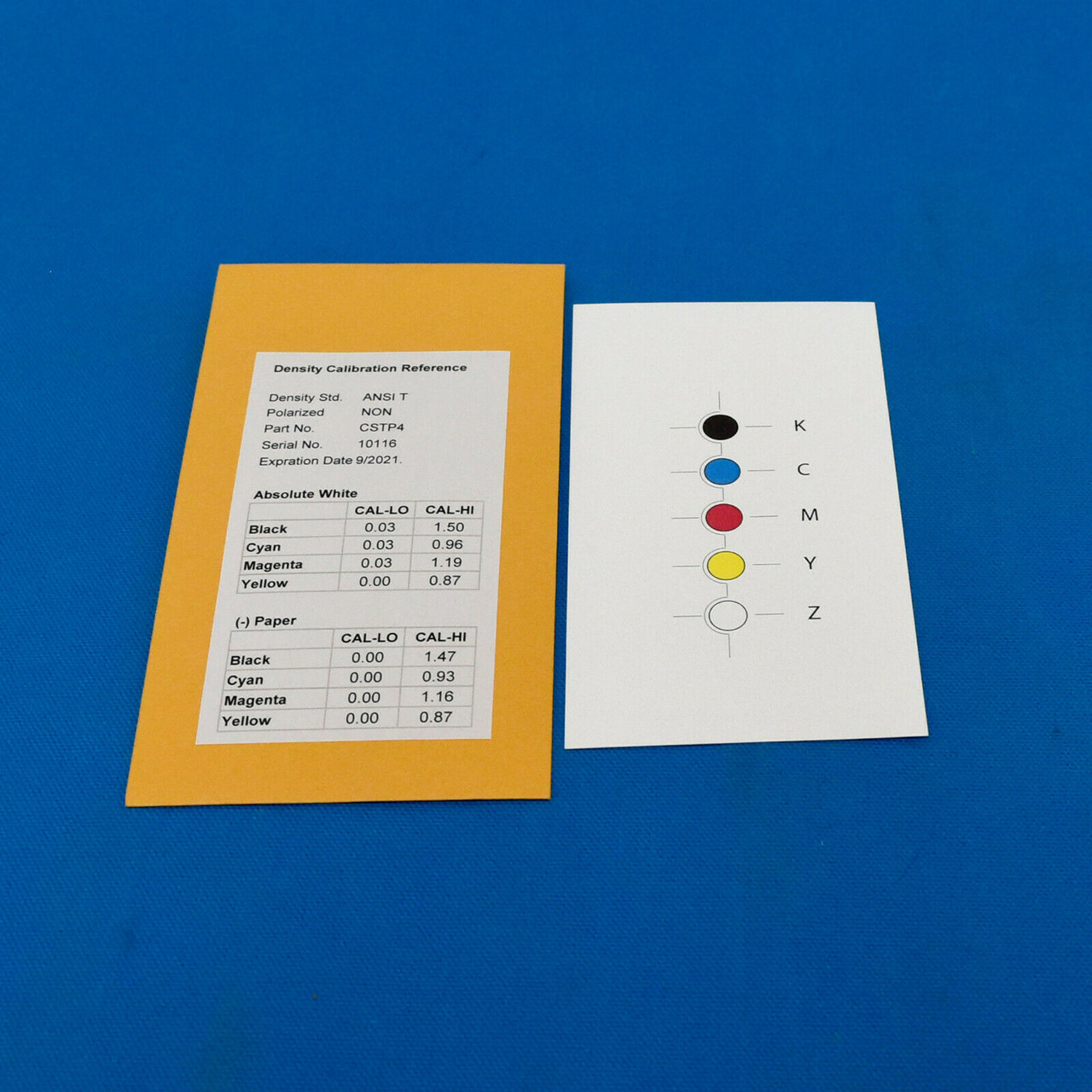 Calibration Density Standard Reference for X-Rite & GretagMacbeth ...