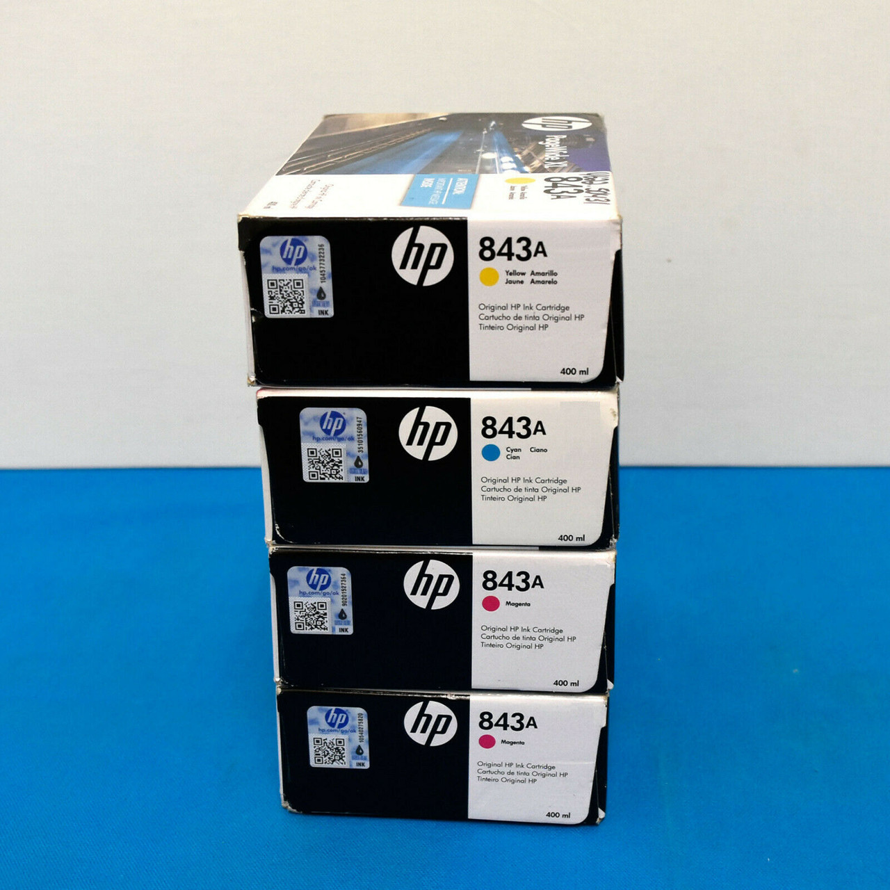HP 843A 4/C CMMY C1Q57A C1Q58A (2x) C1Q59A 400ml Ink PageWide XL 4000 4500 5000 - SmartBuysOnly.com