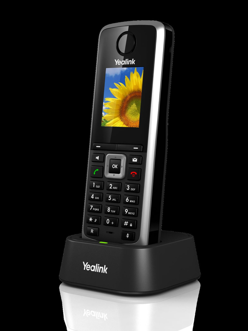 Yealink W52H - DECT Cordless Handset w/ Base & Charger 1.8" TFT Color ...