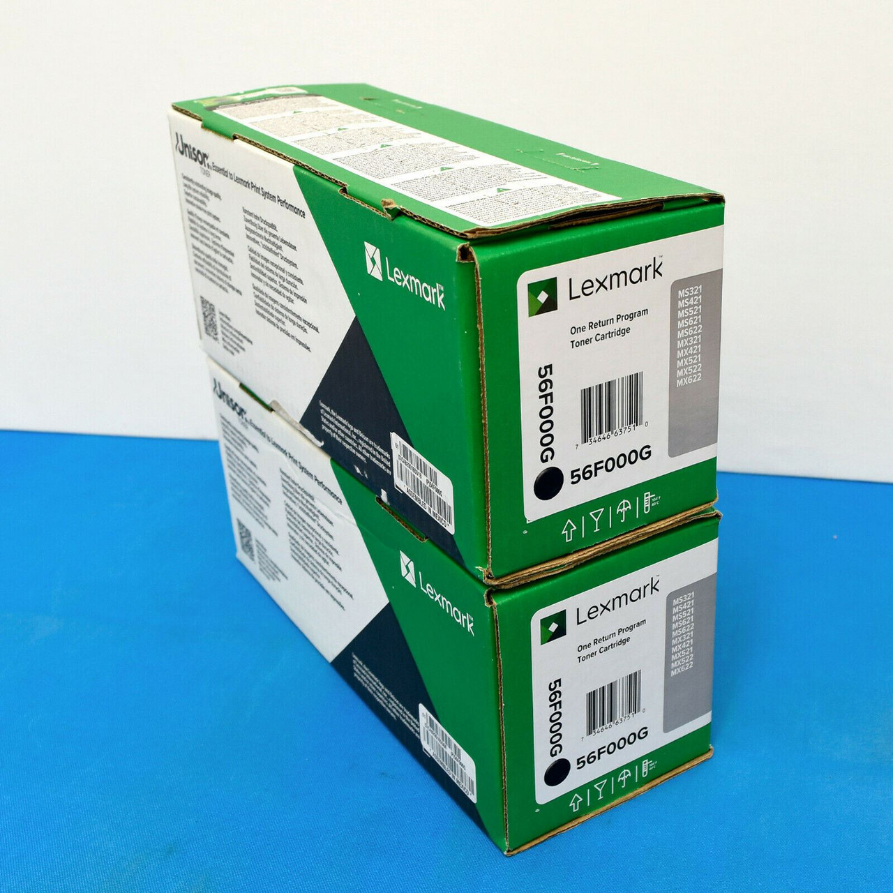 Lexmark 56F000G Black Toner Ms421 Ms521 Ms621 Ms622 Mx421 (Lot of 2 ...