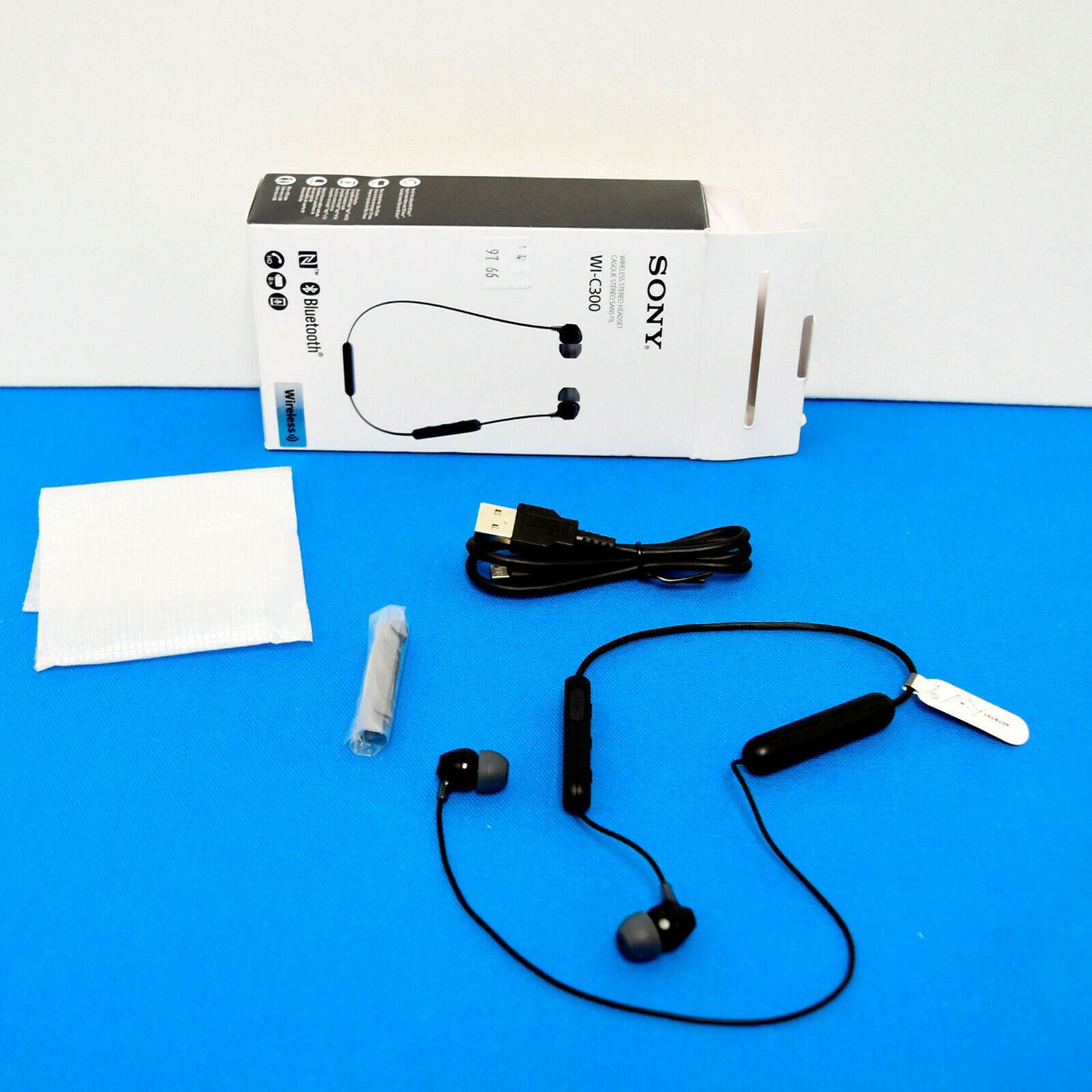 Sony WI-C300 Wireless NFC Bluetooth In-Ear Earbuds BLACK Headphones W ...