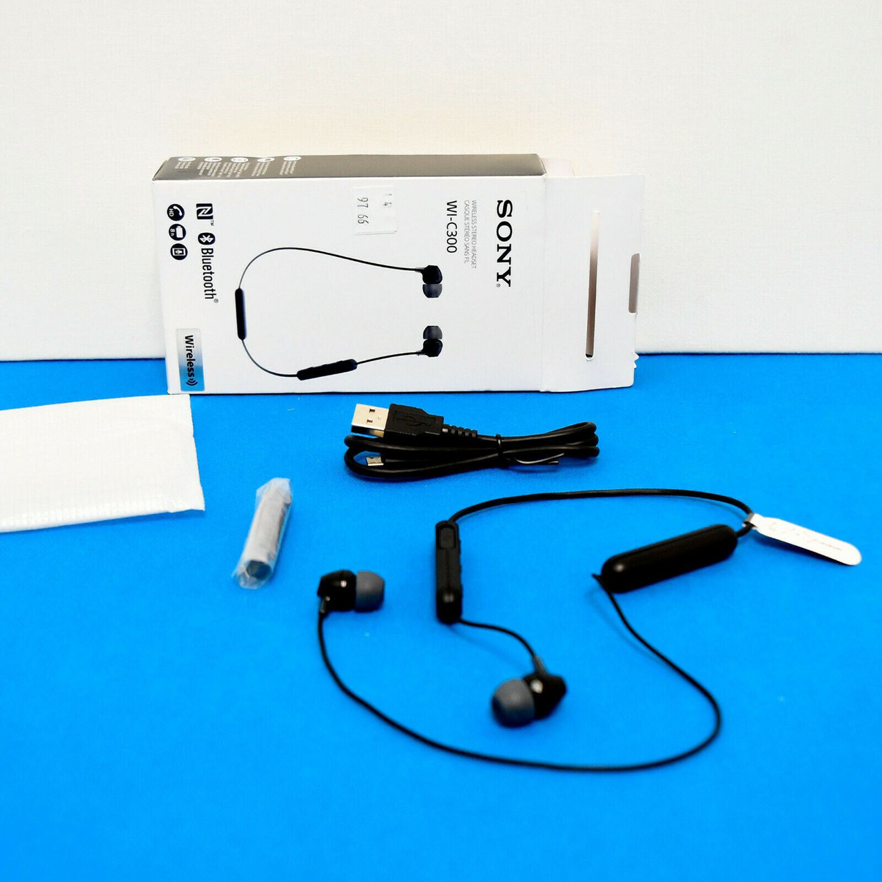 Sony WI-C300 Wireless NFC Bluetooth In-Ear Earbuds BLACK Headphones W ...