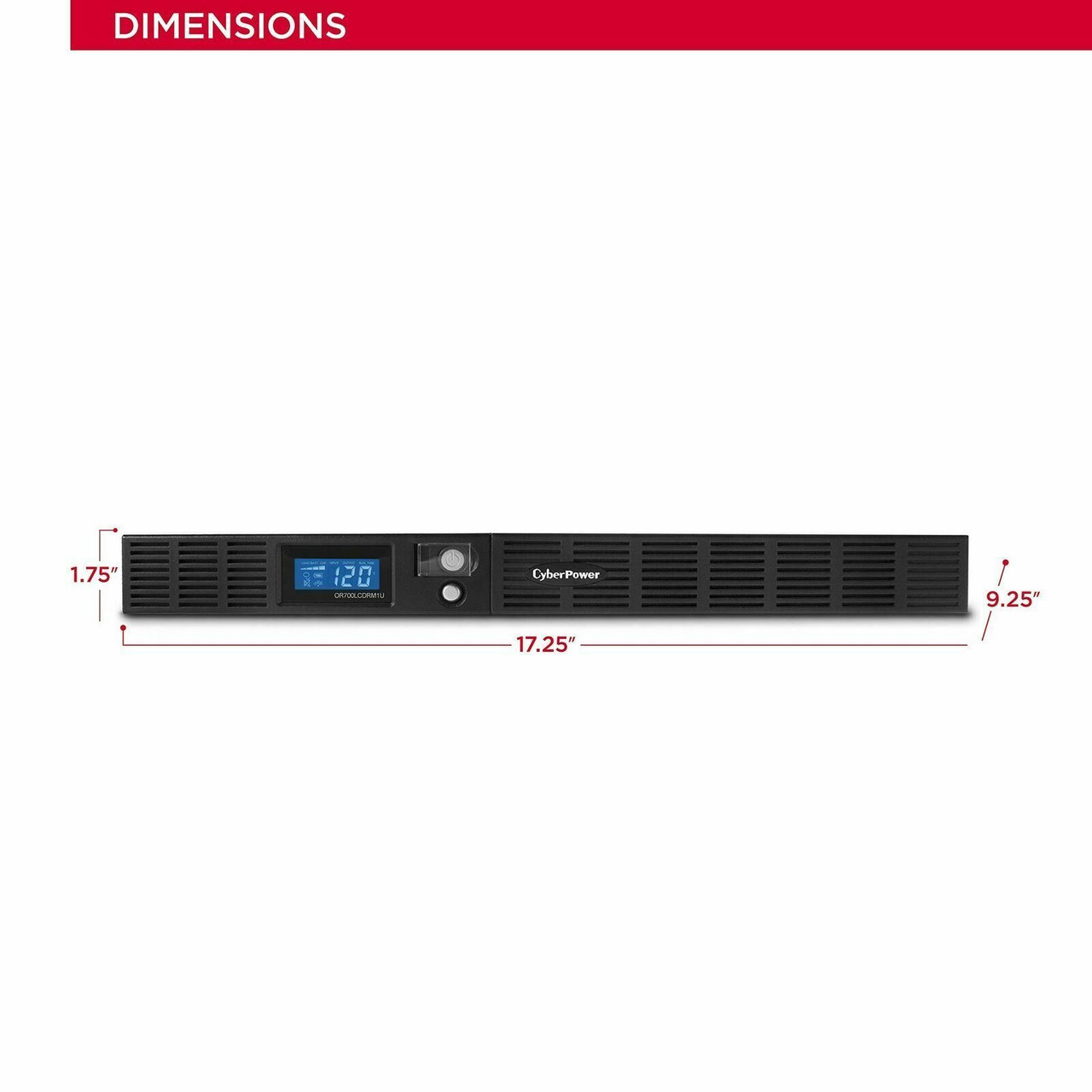 CyberPower OR700LCDRM1U Smart App Intelligent LCD 700VA 400W SNMP HTTP ...