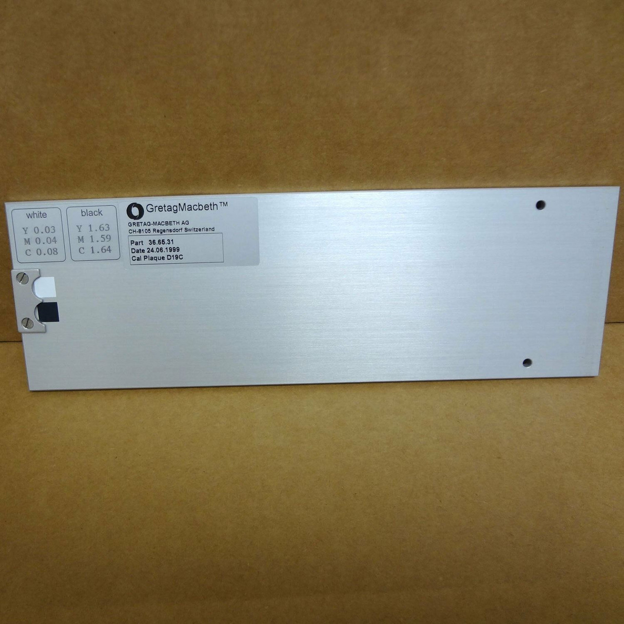 GretagMacbeth 36.06.31 Aluminum Calibration Plaque D19C D186 D182 183 ...