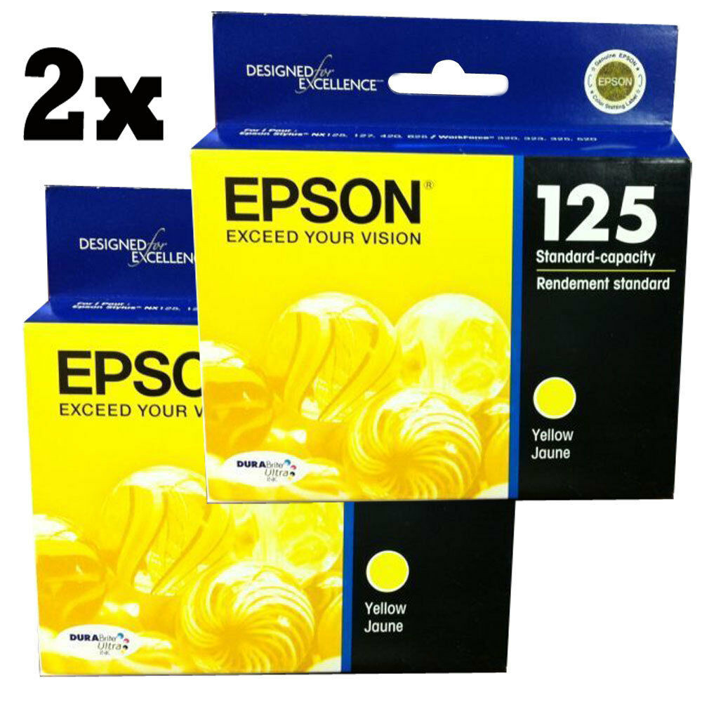 Epson 125 2Cartgs T125420 Yellow Stylus NX125 127 130 230 420 625 320 ...