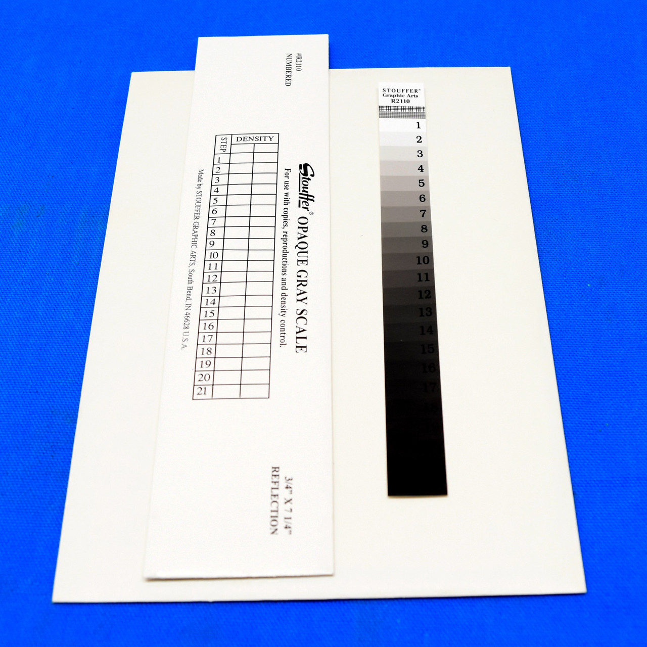 Stouffer R2110 Opaque Reflection Gray Scale 21 steps 3/4" x 71/4 ...