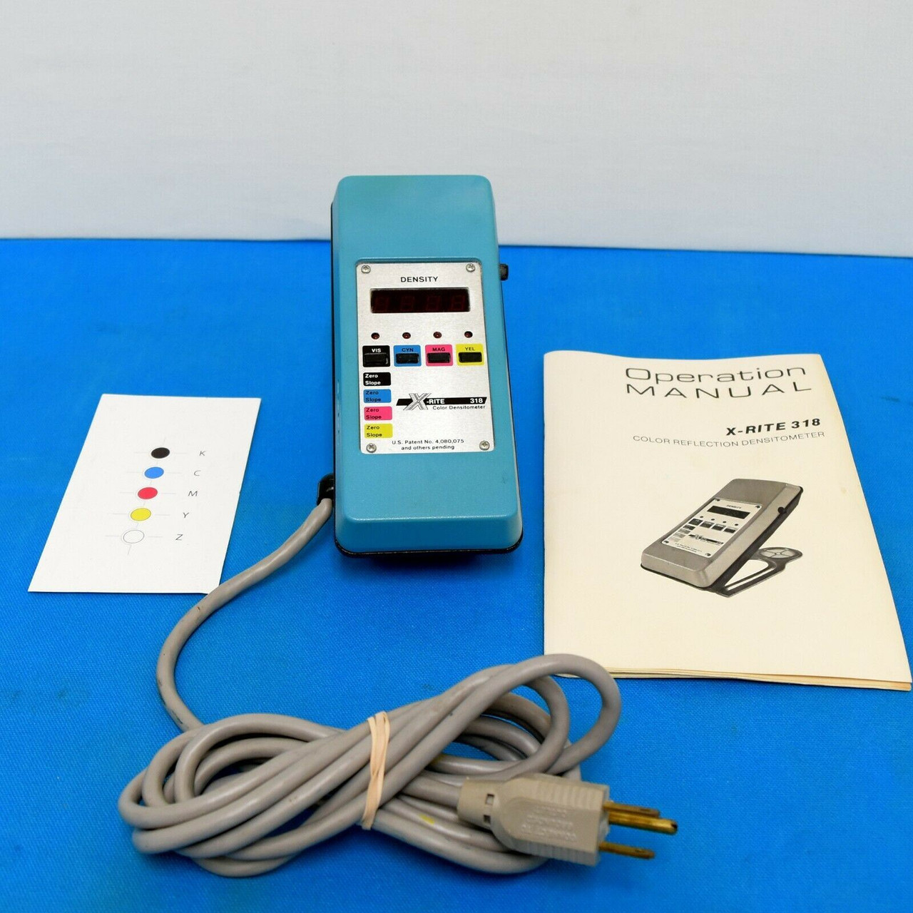X-Rite 318 Color Densitometer with Manual and Calibration Reference ...