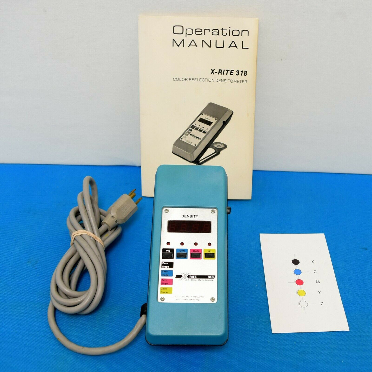 X-Rite 318 Color Densitometer with Manual and Calibration Reference ...