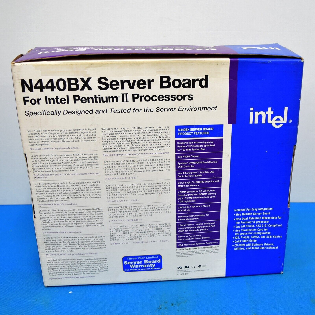 Intel N440BX Dual-CPU Chipset-Intel 440BX 1Gb PC100 SDRAM Serve ...