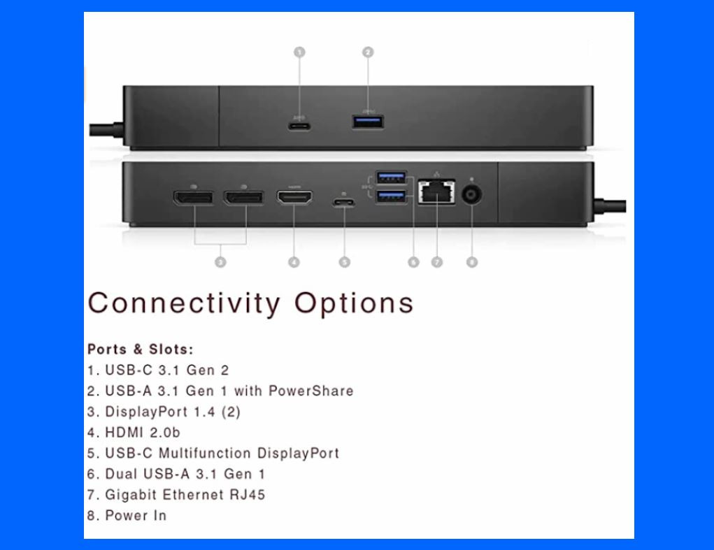Dell Dock WD19S Docking Station USB-C DisplayPort with Dell 130W Power ...