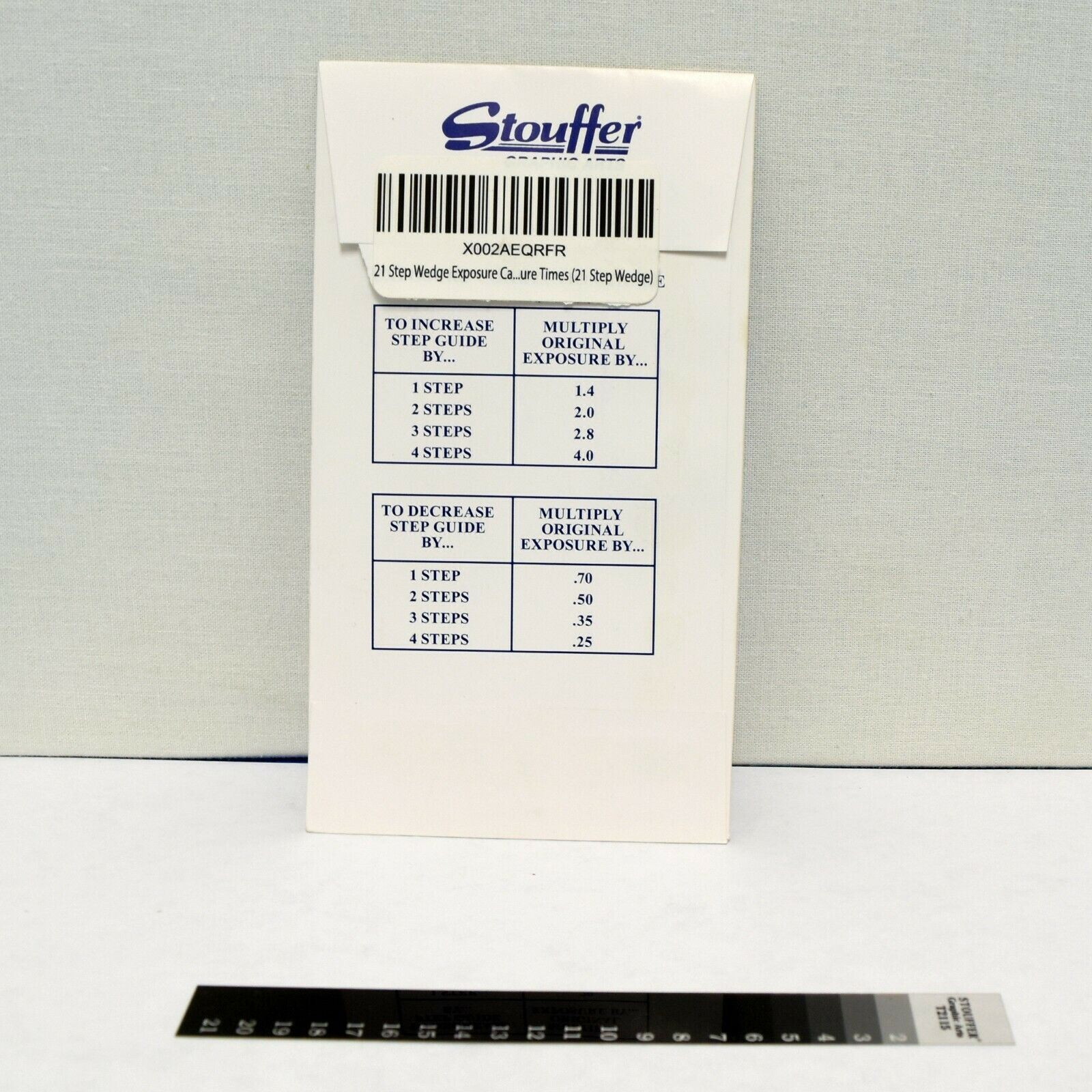 Stouffer T2115 Sensitivity 21 steps Guide 1/2"x5" Transmission Film ...