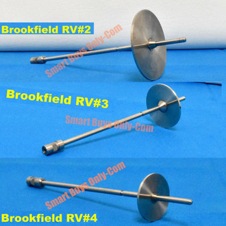 3x Brookfield RV/HA/HB Viscometer Spindle 1x # 2, 1x #3 and 1x #4 ...