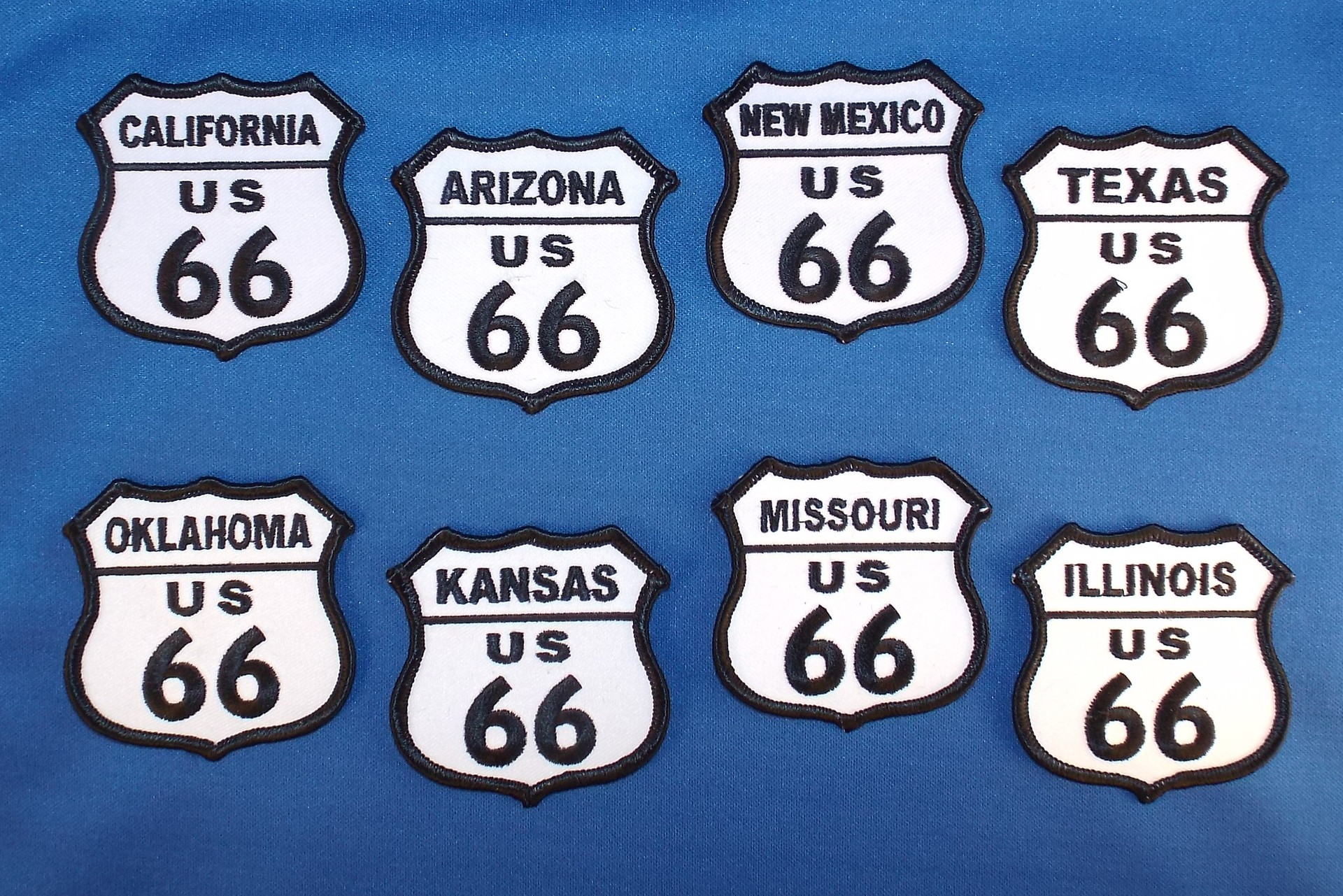 All 8 Route 66 States Patch Collection - The Original Route 66 Gift Shop