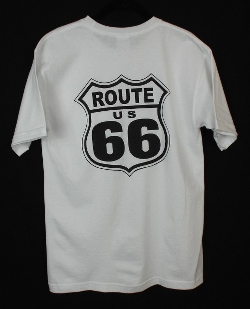 White Route 66 Pocket Tee - The Original Route 66 Gift Shop