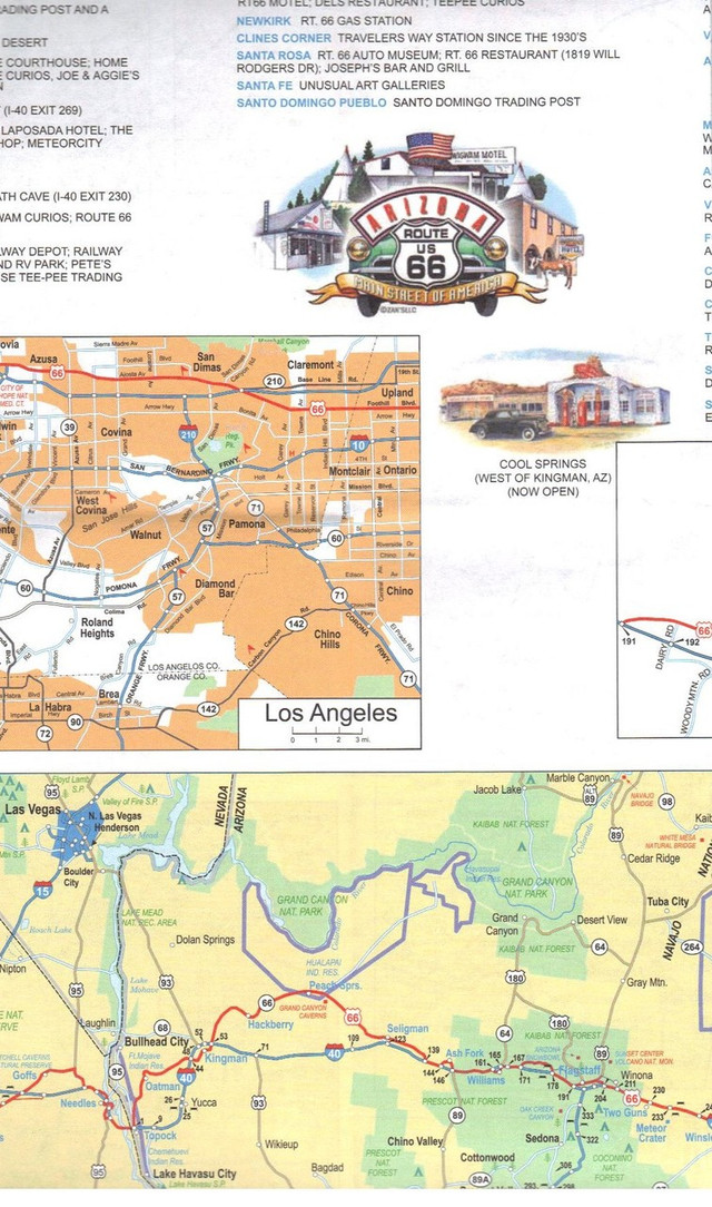 Historic Route 66 Road Map - The Original Route 66 Gift Shop