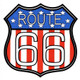 Patriotic Route 66 Sticker - The Original Route 66 Gift Shop