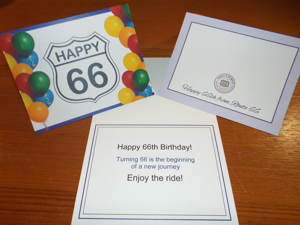 Happy 66 Birthday Card - The Original Route 66 Gift Shop