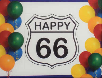 Happy 66 Birthday Card - The Original Route 66 Gift Shop