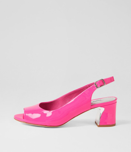 Kianna Hot Pink Patent Leather Sandals Django And Juliette