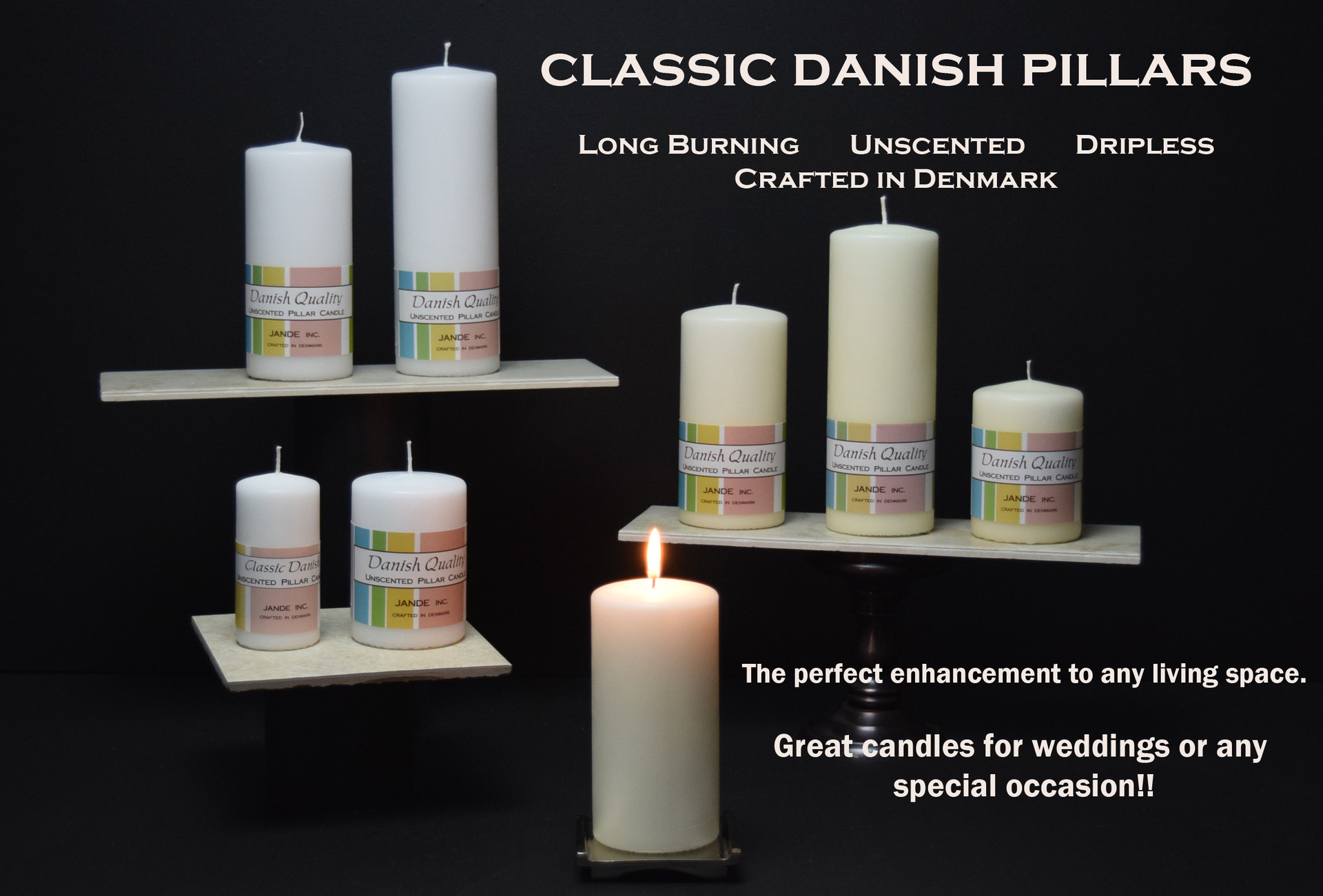 Jande Direct: your online Taper & Pillar Candles Store