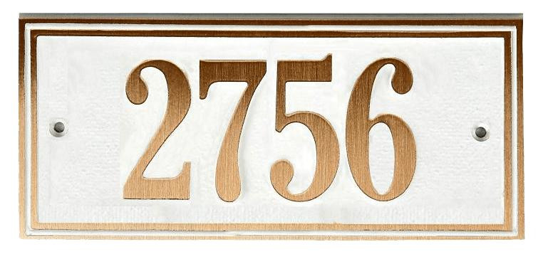 Small Brass Address Plaques - Metal House Number Plaques