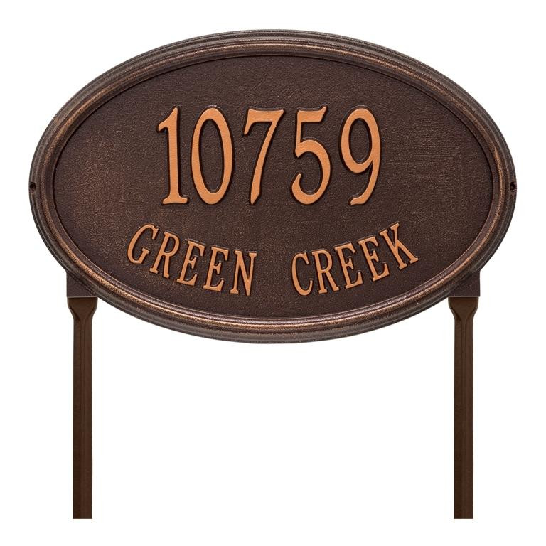Oval House Number Signs-Large Address Plaques- Decorative
