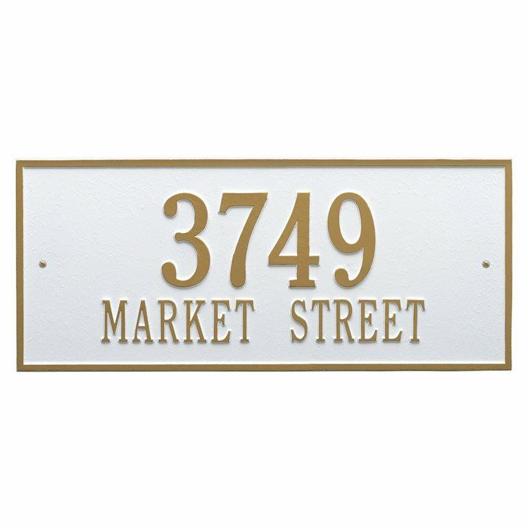 Rectangle Address Plaques | Large House Numbers Signs -Metal
