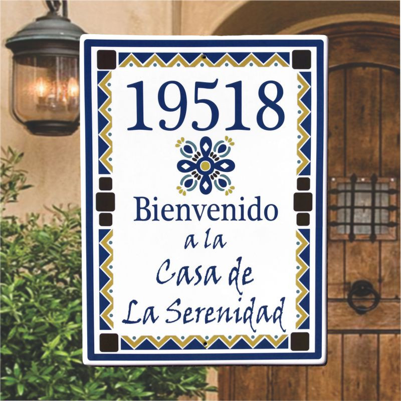 Mexican Address Plaques – Ceramic Porcelain House Numbers Signs