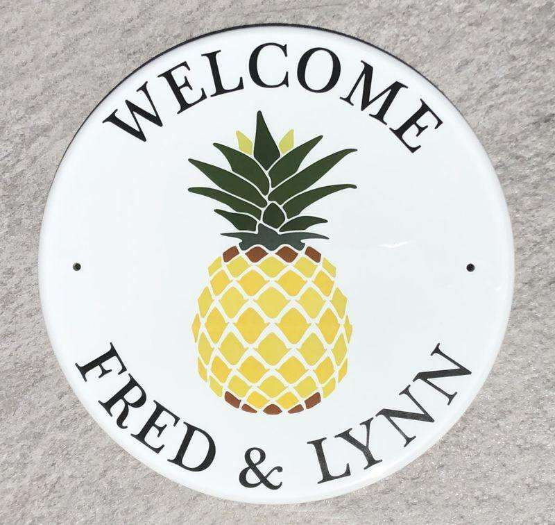 Pineapple Address Sign: House Plaques for a Tropical Touch