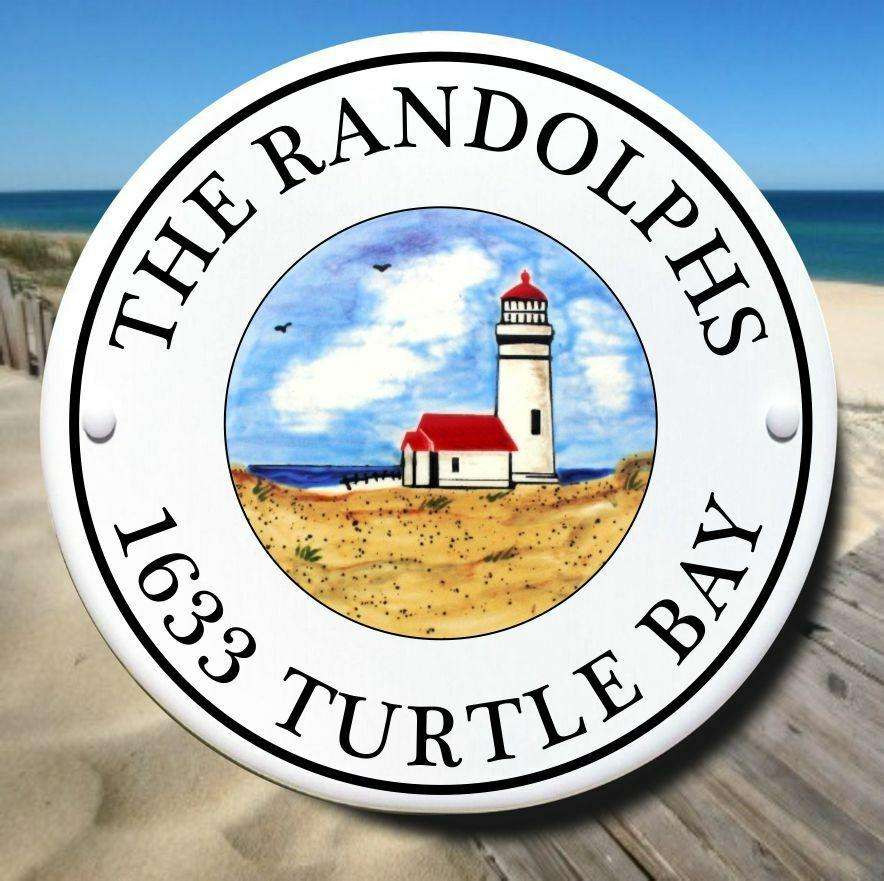 Nautical Lighthouse Welcome Sign - Coastal House Plaque