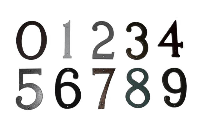 Individual House Numbers - Custom Finishes