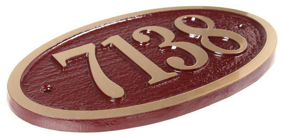 Solid Brass Address Plaques - Large - Oval Address Plaques