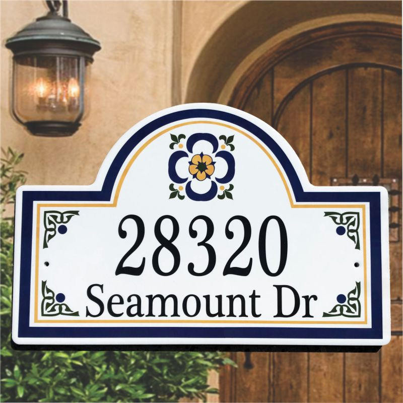 Mexican Address House Plaque | Spanish Style Address Sign